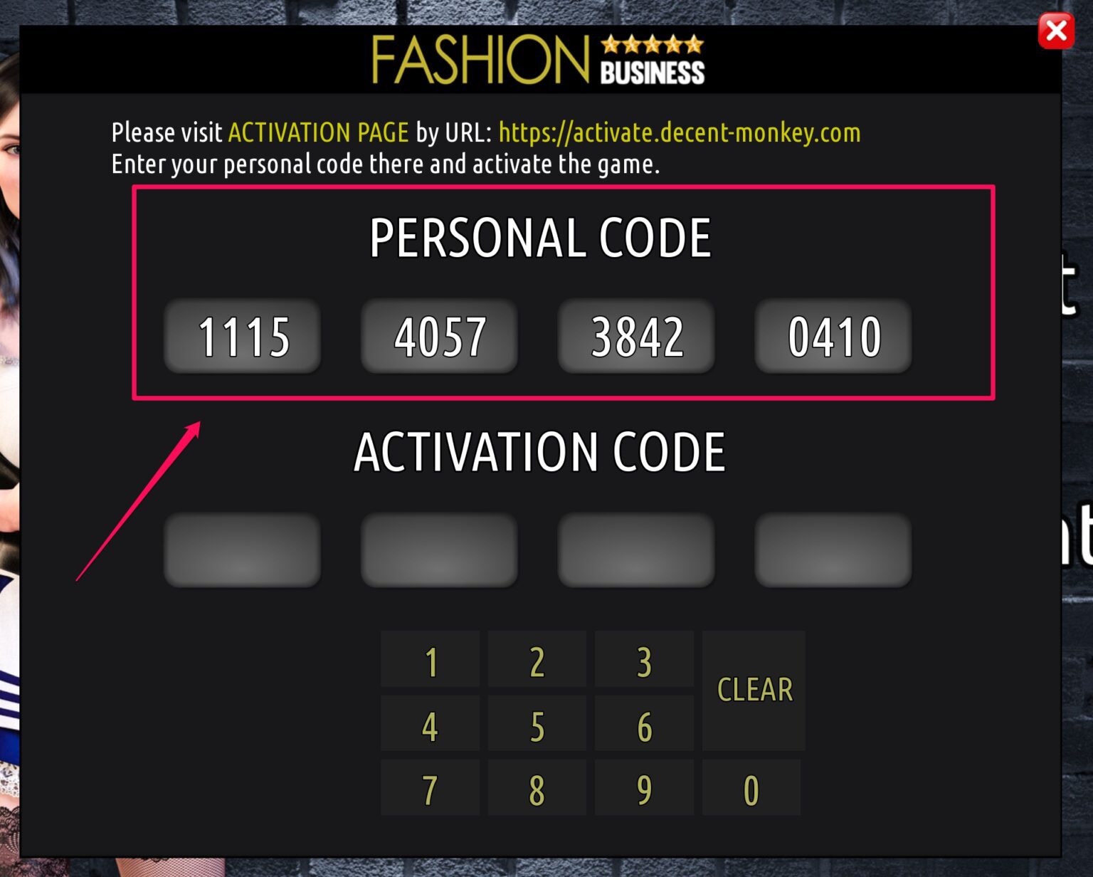 Activation guide – Fashion Business: Monica's Adventures